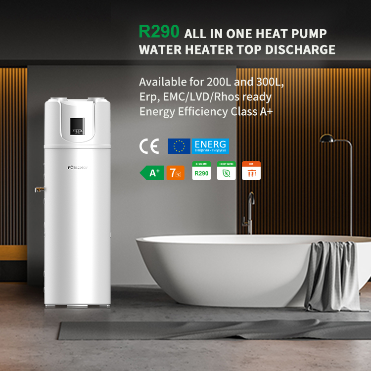 200L All-in-One Heat Pump Water Heater – Top Discharged Design for ...